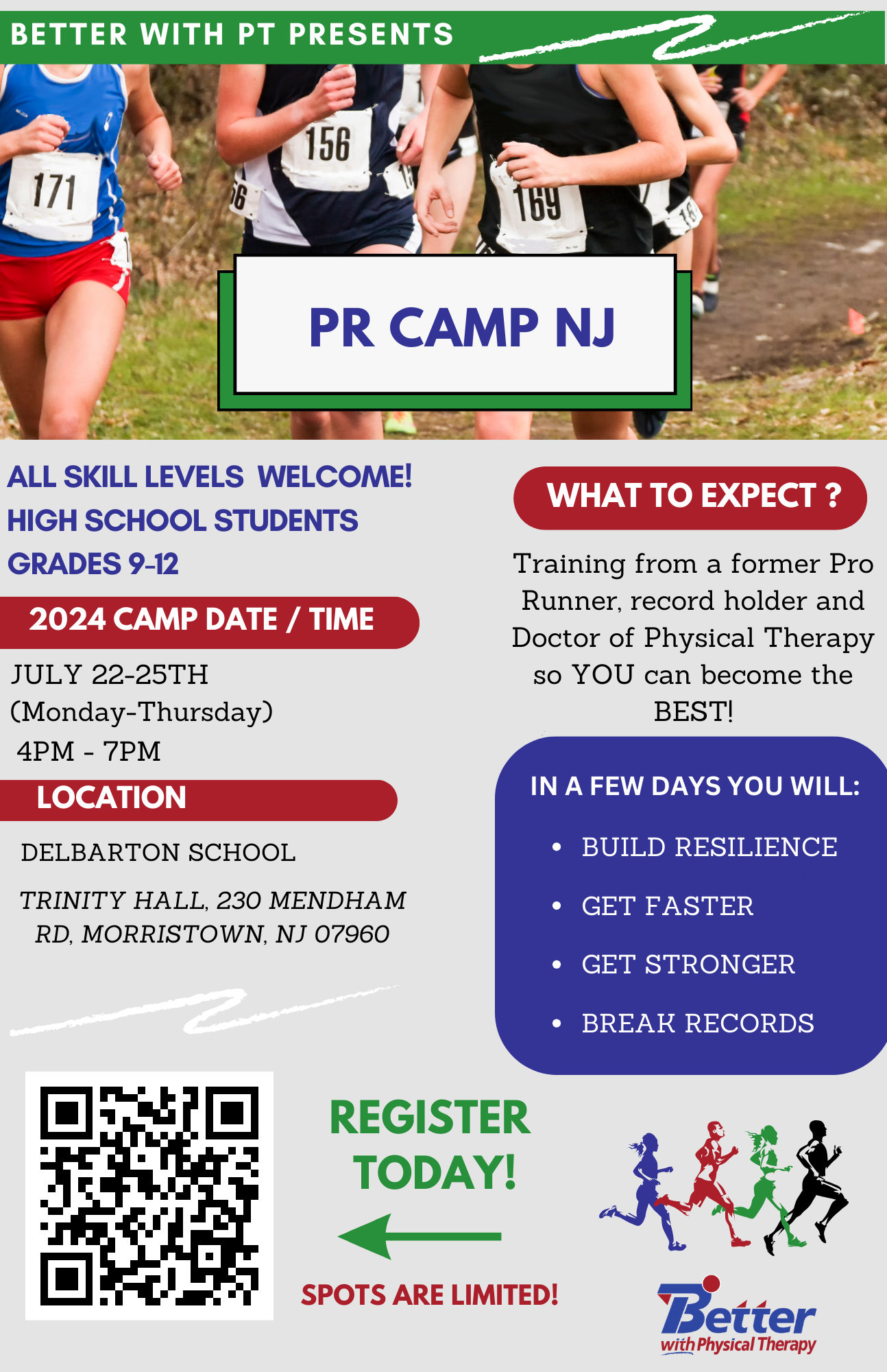 NEW! Better With PT: Summer Performance Running Camp – Better With PT